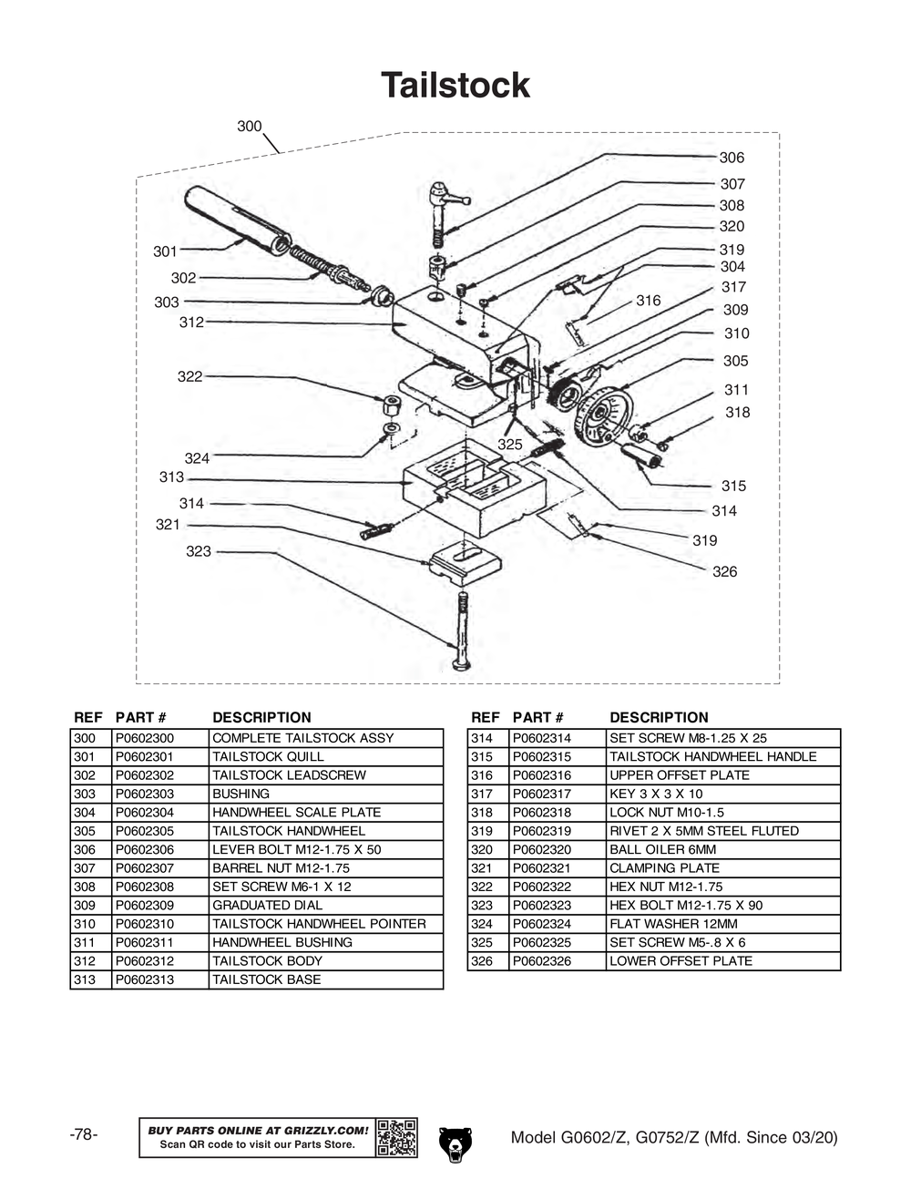 Parts for 10" x 22" Benchtop Metal Lathe - Grizzly Industrial, Inc.