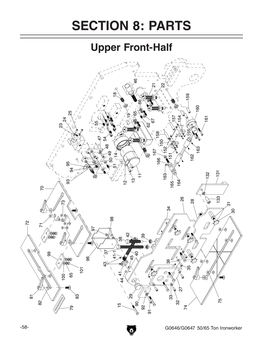 Parts for 50 Ton Ironworker - Grizzly Industrial, Inc.