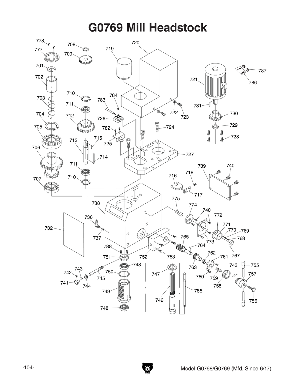 Parts for 8" x 16" Variable-Speed Benchtop Metal Lathe - Grizzly ...