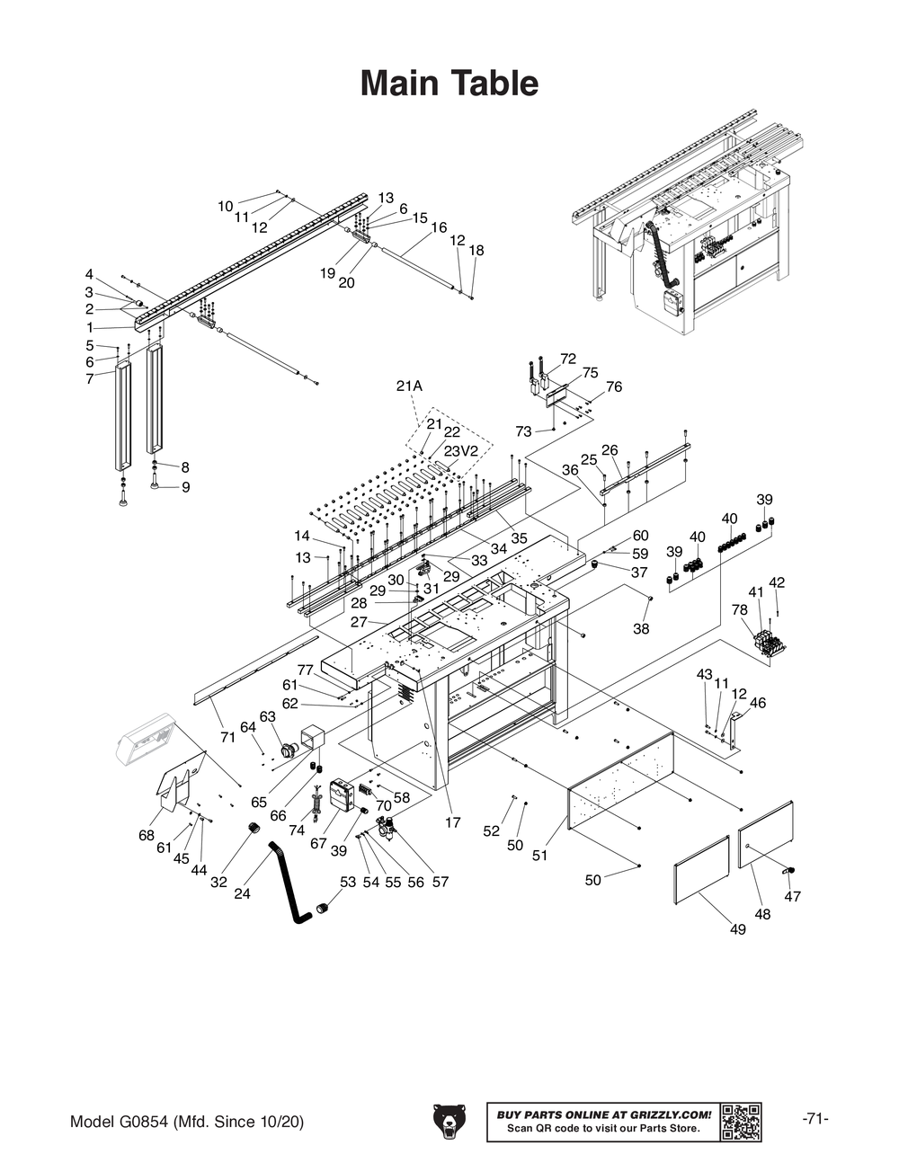 Parts for Compact Automatic Edgebander - Grizzly Industrial, Inc.