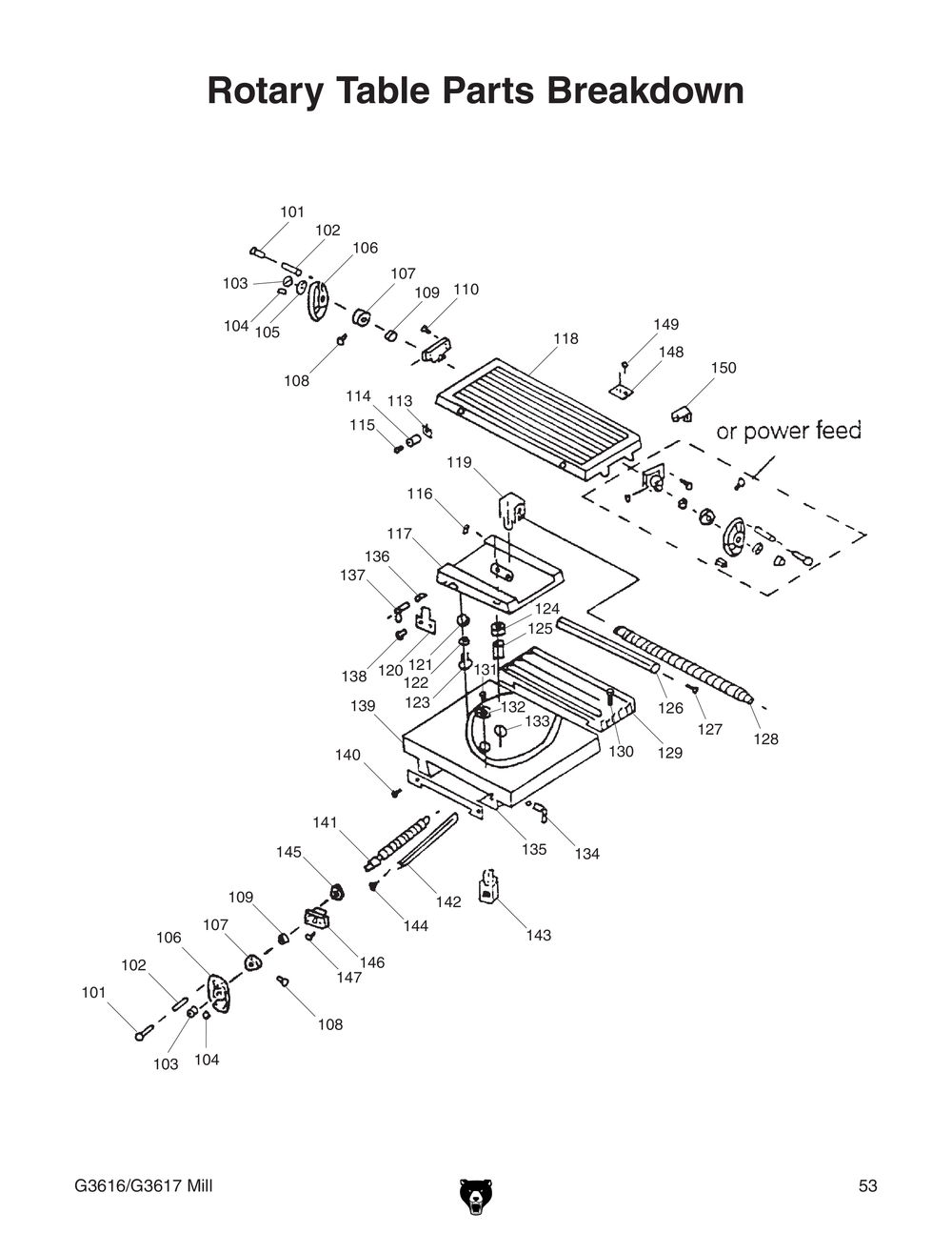 Parts for Horizontal / Vertical Mill - Grizzly Industrial, Inc.
