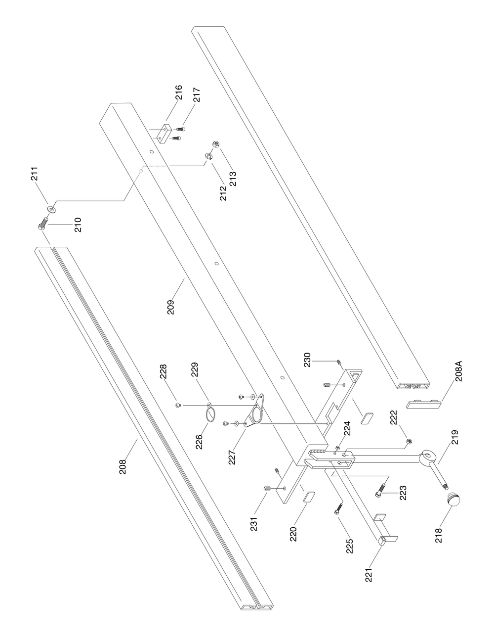 Parts for 14" Table Saw Pro-Cabinet-Style 5 HP Single-Phase 220V ...