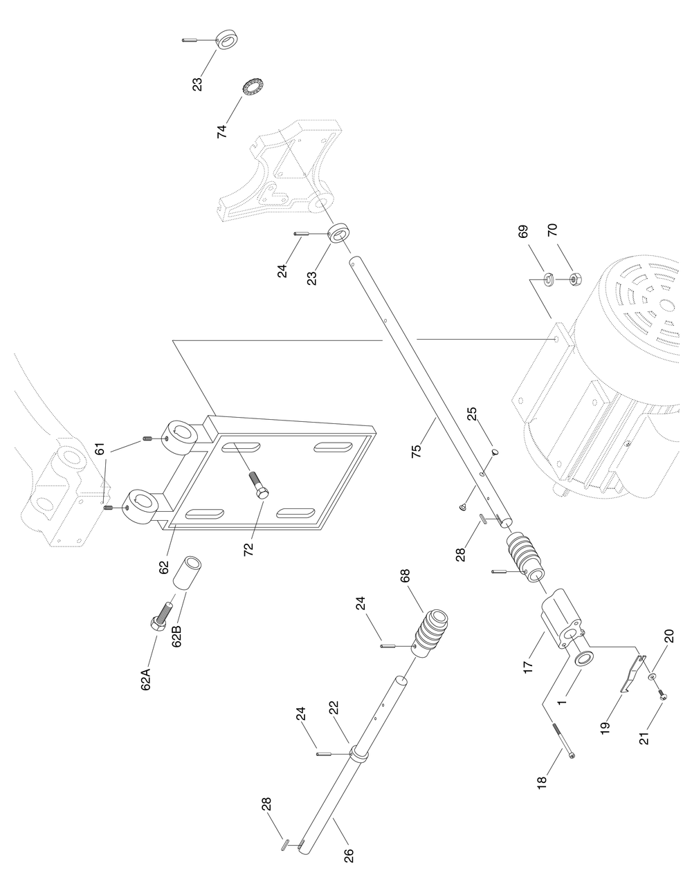 Parts for 14" Table Saw Pro-Cabinet-Style 7-1/2 HP 3-Phase - Grizzly ...
