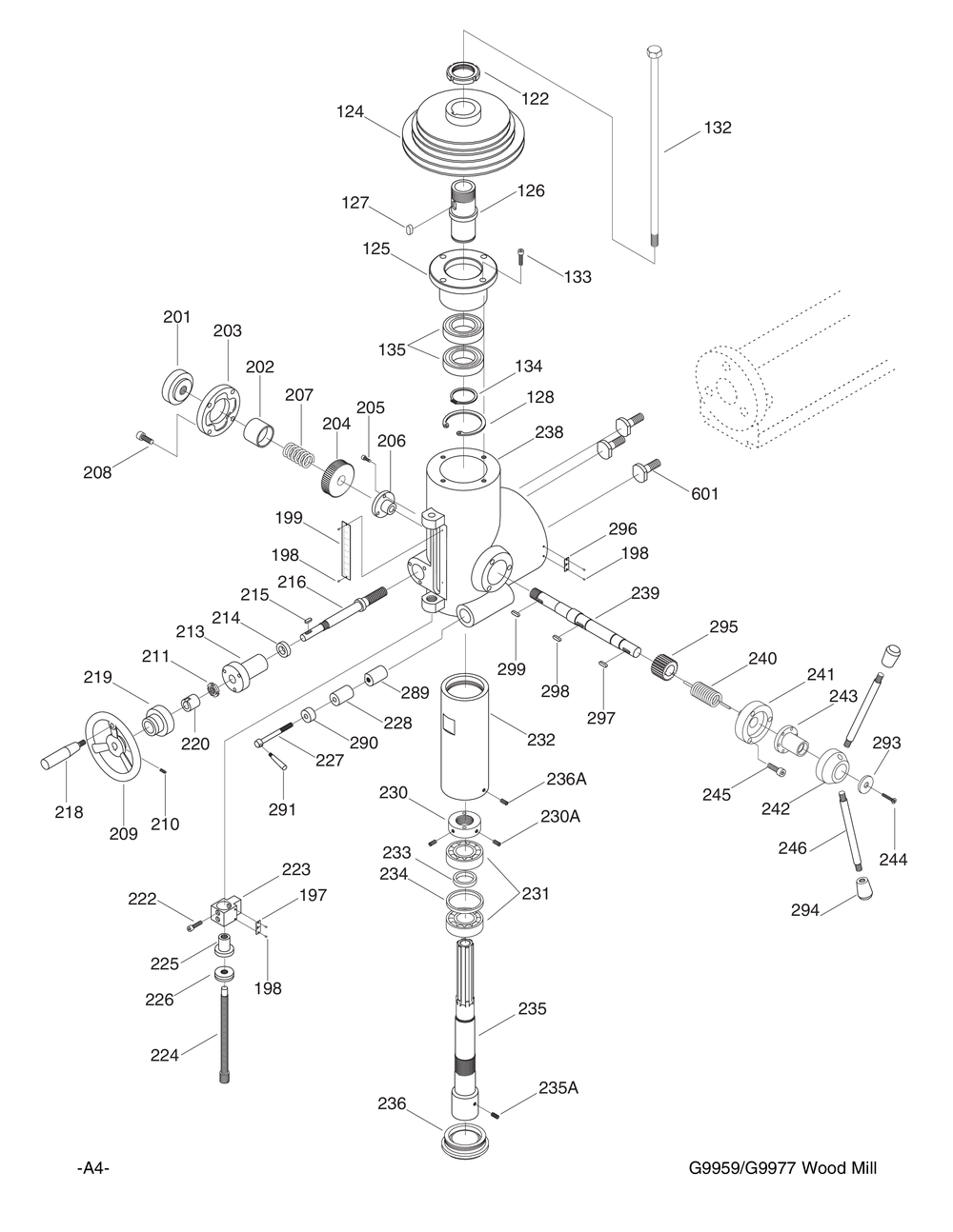Parts for Wood Mill® - Wood & Metalworking w/ Power Feed - Grizzly ...