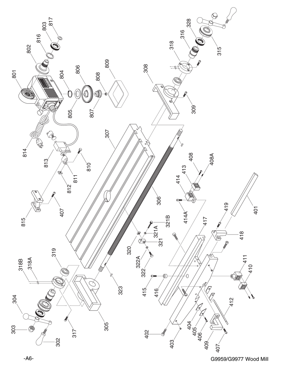 Parts for Wood Mill® - Wood & Metalworking w/ Power Feed - Grizzly ...