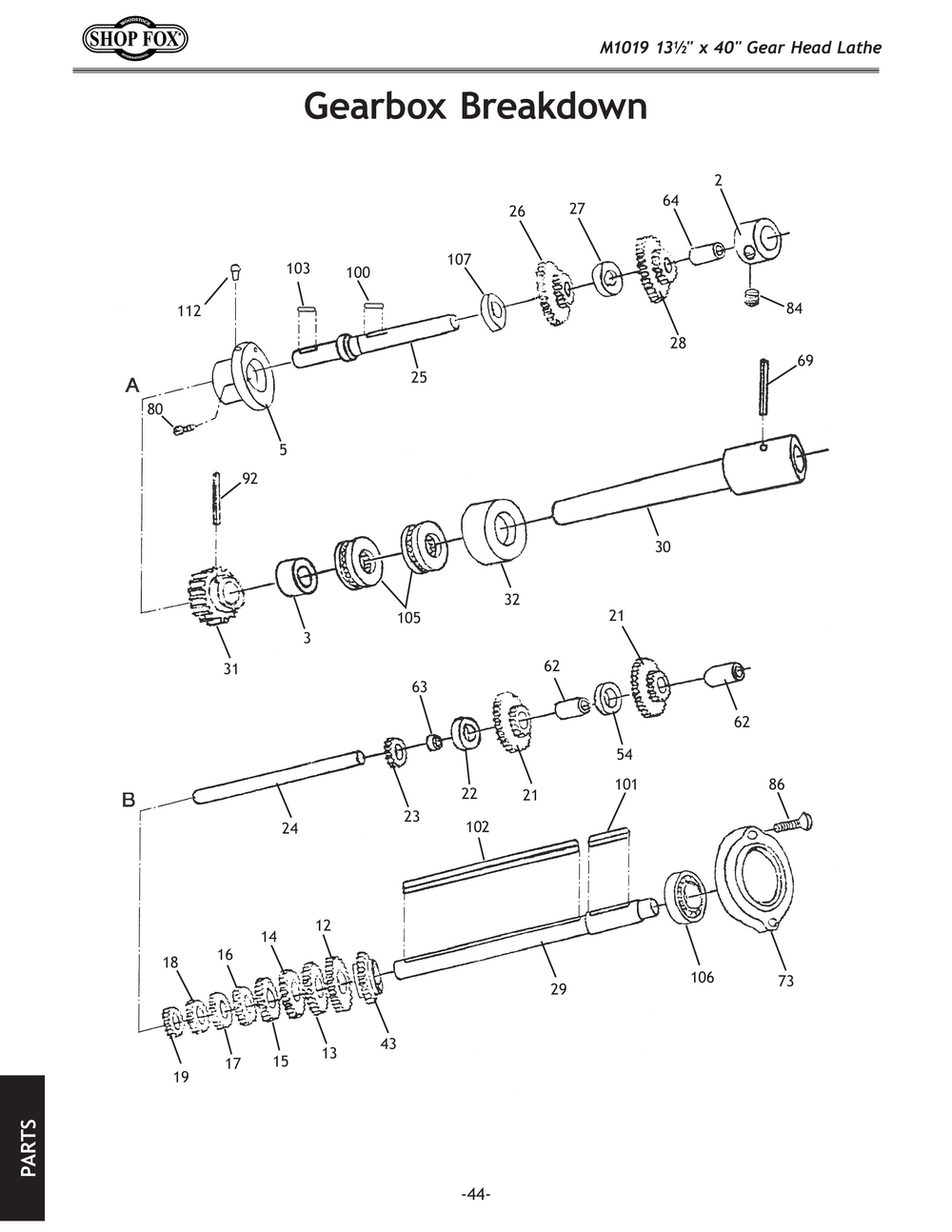 Parts for 13" X 40" Lathe - Grizzly Industrial, Inc.