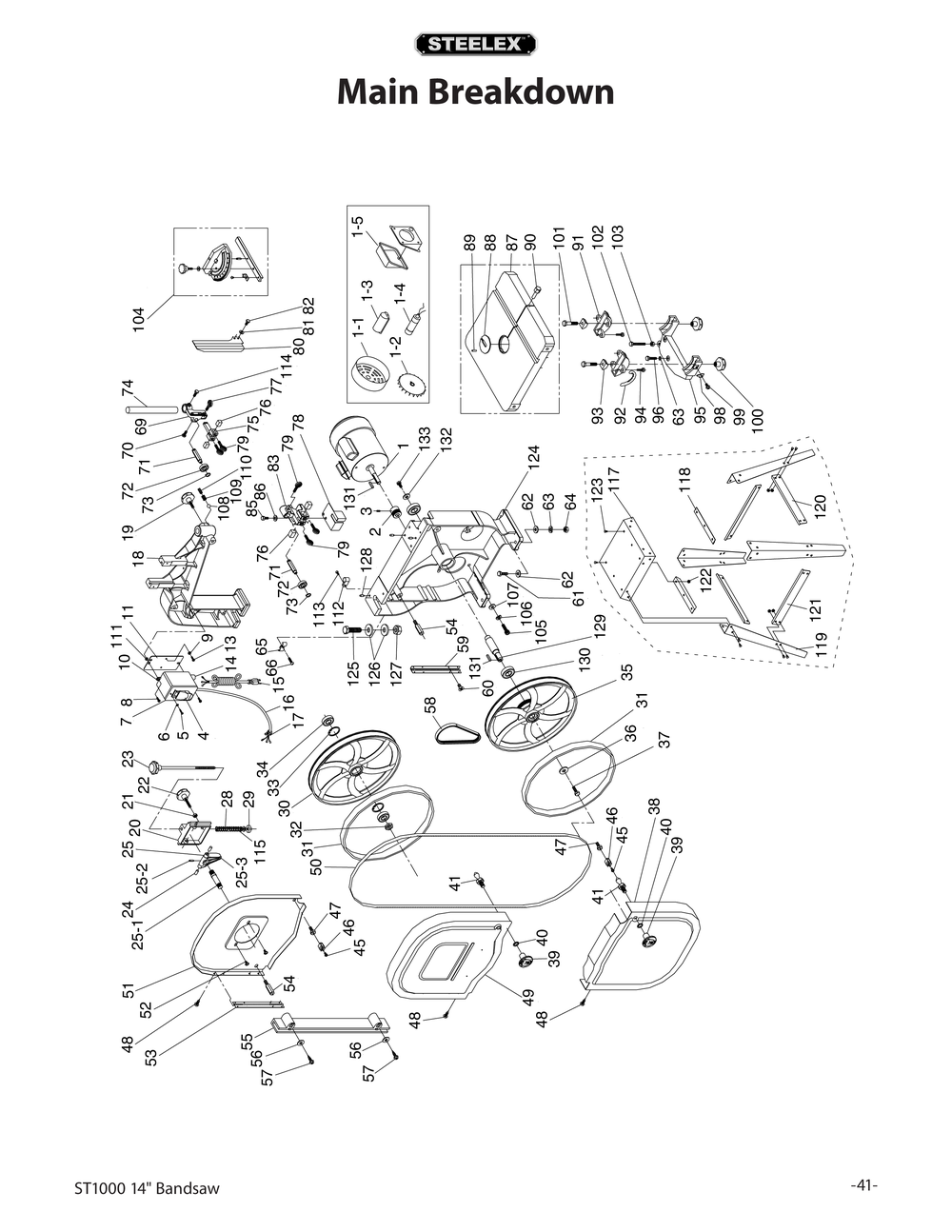 Parts for 14" Bandsaw - Grizzly Industrial, Inc.