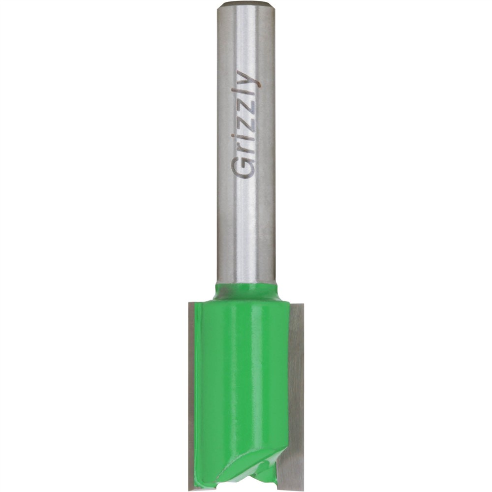 Double Fluted Straight Bit, 1/4" Shank, 1/2" Dia. at Grizzly.com