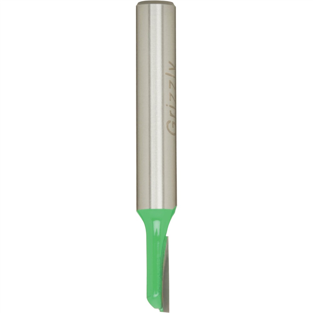 Single Fluted Straight Bit, 1/4" Shank, 5/32" Dia. at Grizzly.com