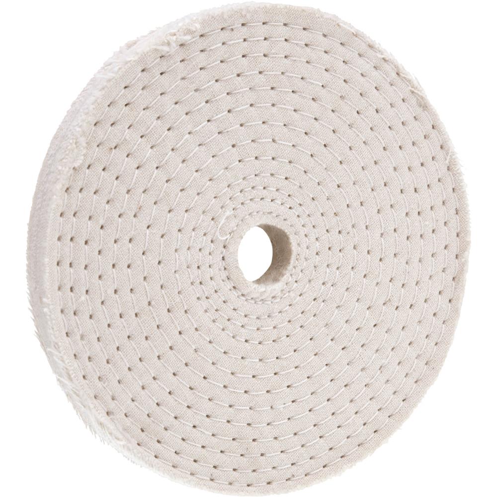 Woodstock D2496 - 4" x 30 Ply x 1/2" Spiral Sewn Buff Wheel, 5,000 RPM ...