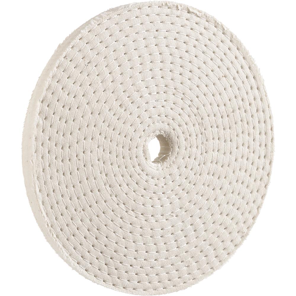 5" x 40 Ply x 1/2" Spiral Sewn Buff Wheel, 5,000 RPM - Grizzly Industrial