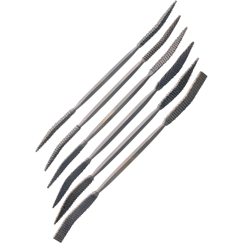6 pc. Riffler Rasp Set - Medium - Grizzly Industrial