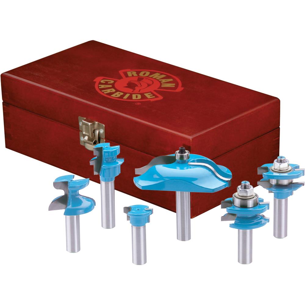 6 Pc. Stile & Rail Bit Set, 1/2" Shank at Grizzly.com