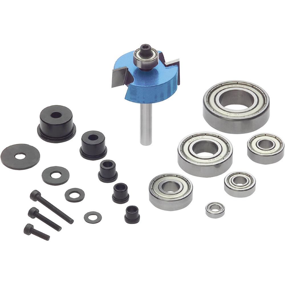 Deluxe 1/2" Rabbeting Set with 7 Bearings 1/4" Shank - Grizzly ...