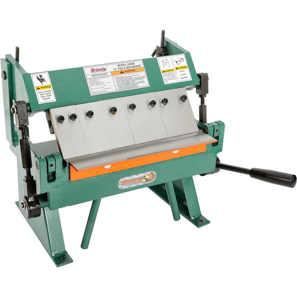 Grizzly G0556 - 12" 20-Gauge Benchtop Pan and Box Brake - Grizzly ...