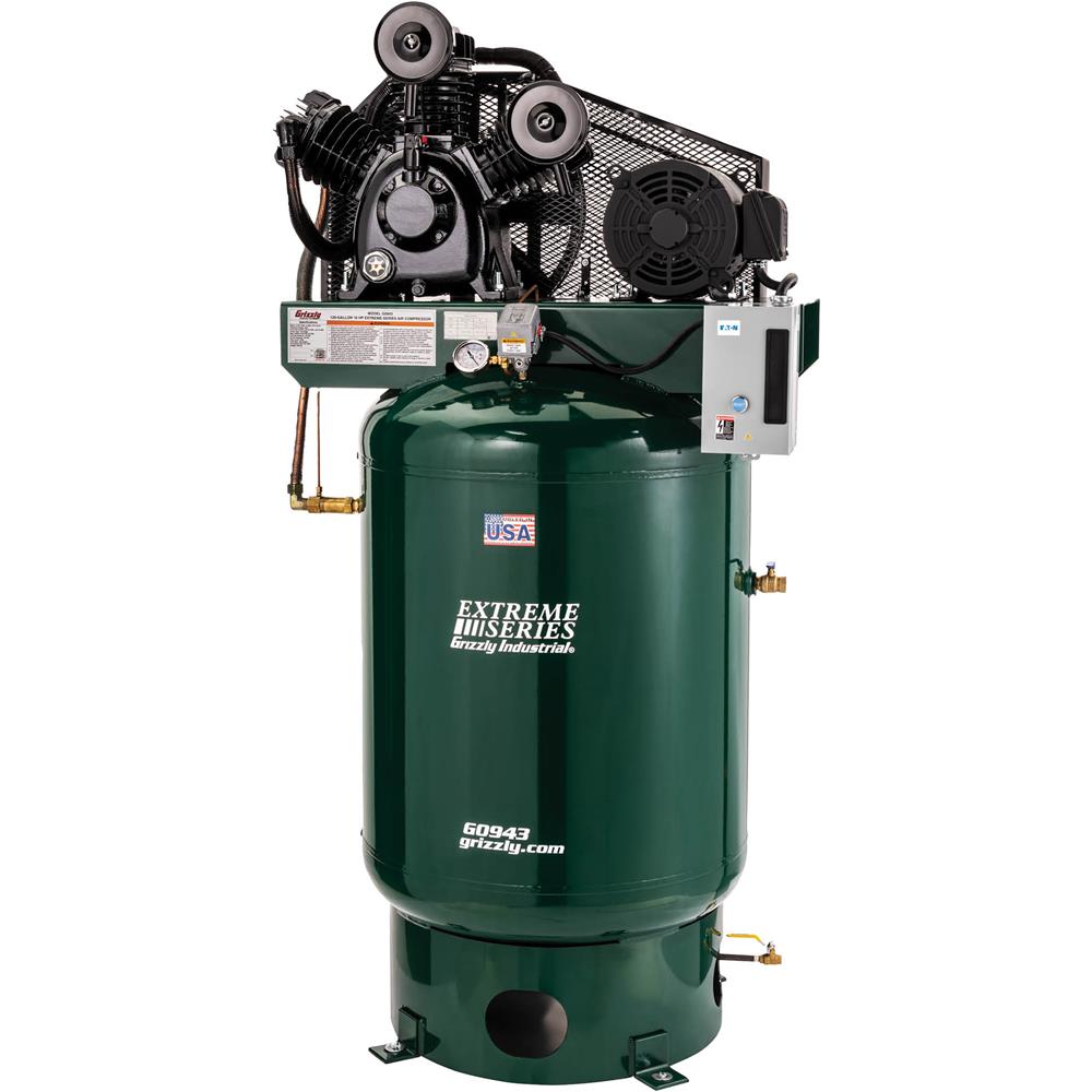 120-Gallon 10 HP Extreme Series Air Compressor - Grizzly Industrial, Inc.