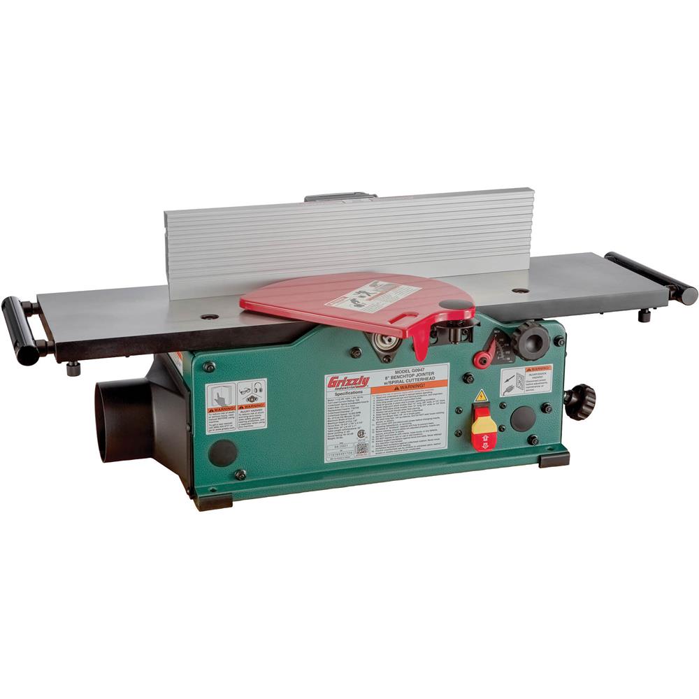 8" Benchtop Jointer with Spiral-Type Cutterhead at Grizzly.com