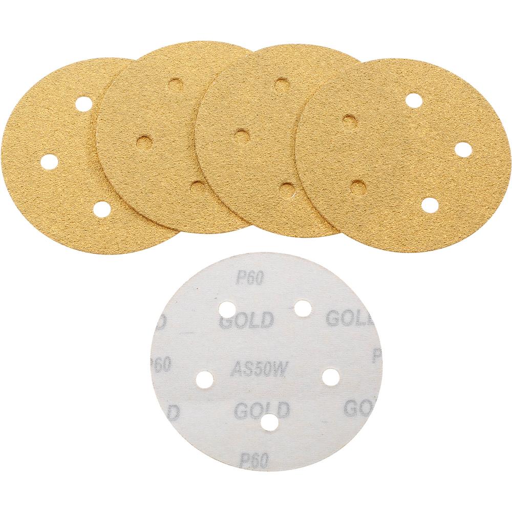 5" A/O Sanding Disc, 60-C Grit H&L 5 Hole, 5 pk. - Grizzly Industrial