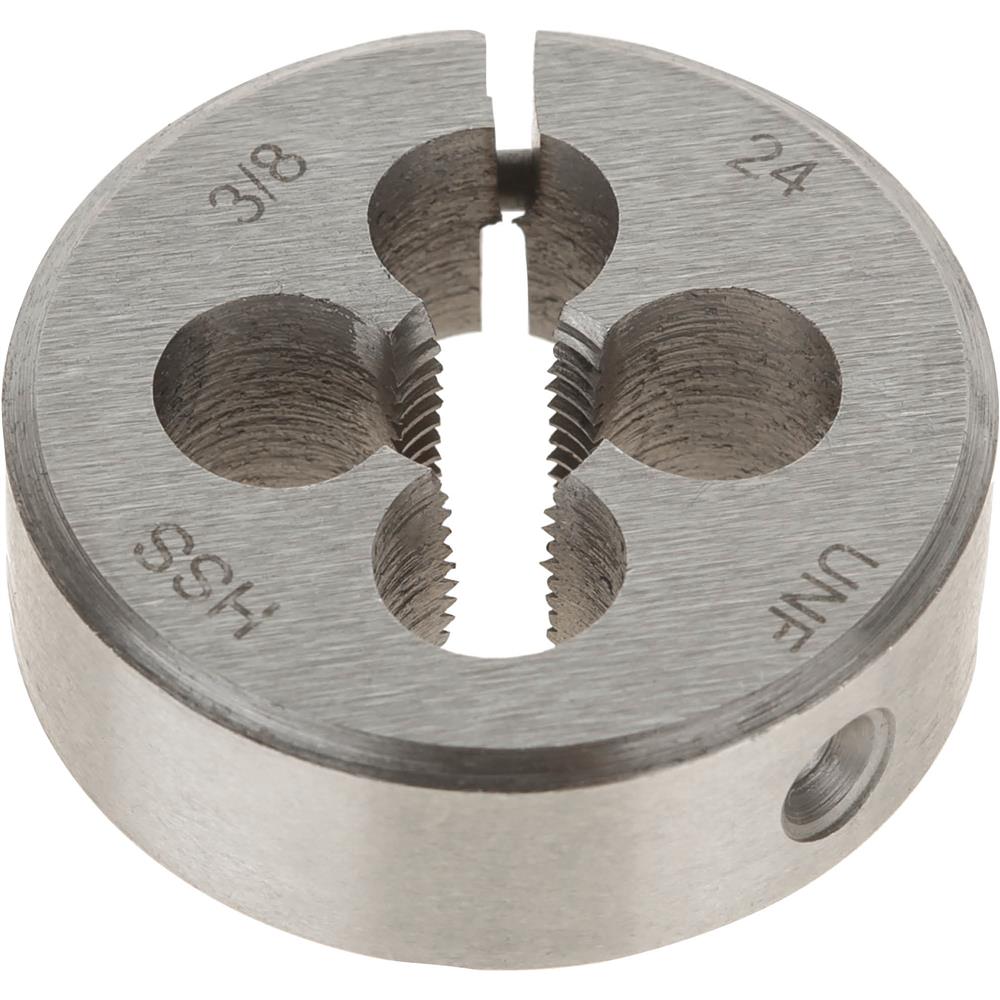 HSS Round Adj. Split Die - 3/8"-24 x 1-1/2" - Grizzly Industrial