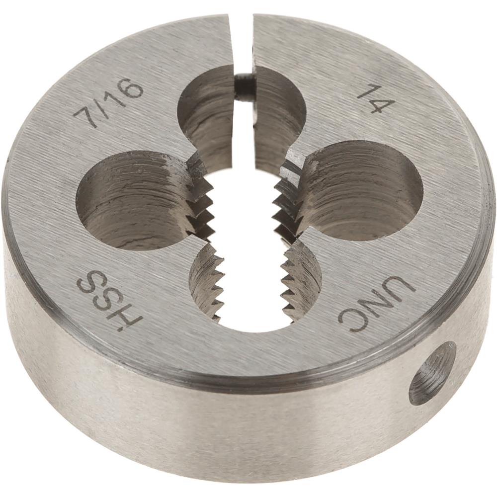 HSS Round Adjustable Split Die - 7/16"-14 x 1-1/2" - Grizzly Industrial