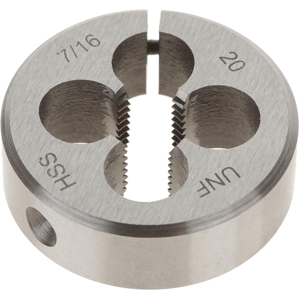 HSS Round Adjustable Split Die - 7/16"-20 x 1-1/2" - Grizzly Industrial ...