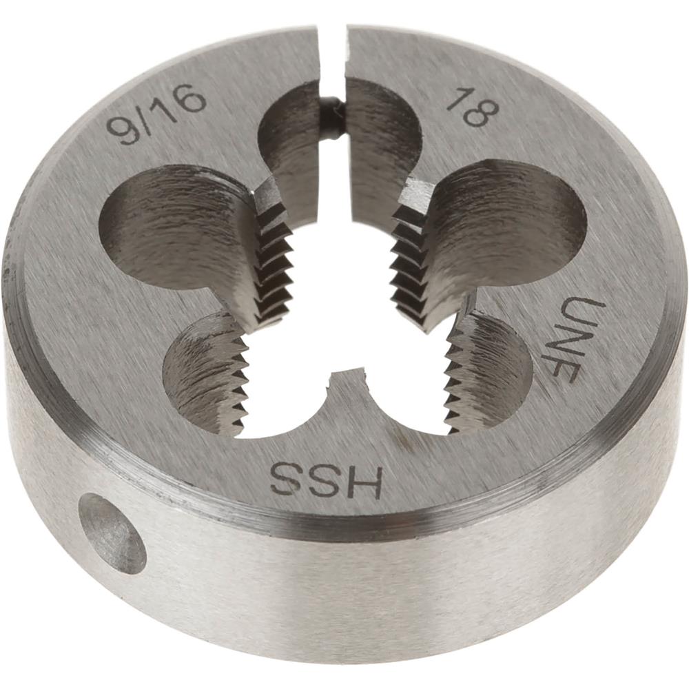 HSS Round Adjustable Split Die - 9/16"-18 x 1-1/2" - Grizzly Industrial ...