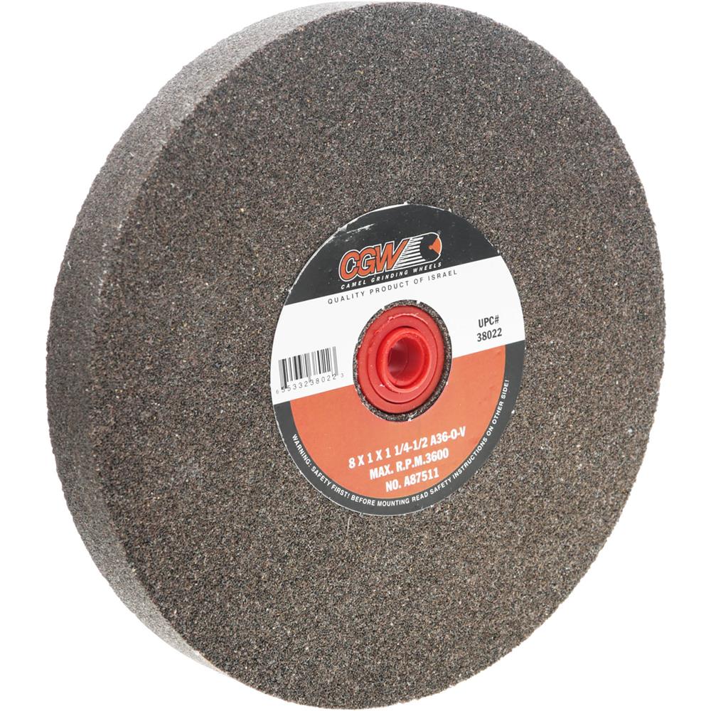 A/O 8" x 1" x 1/2 - 1-1/4" Grinding Wheel, Type 1, 36 Grit - Grizzly ...