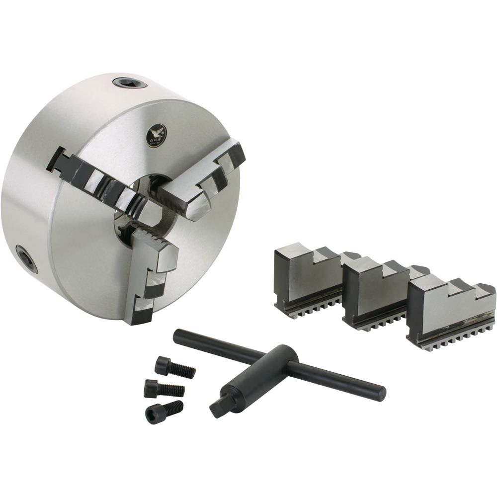 8" 3-Jaw Plain Back Scroll Chuck - Grizzly Industrial, Inc.