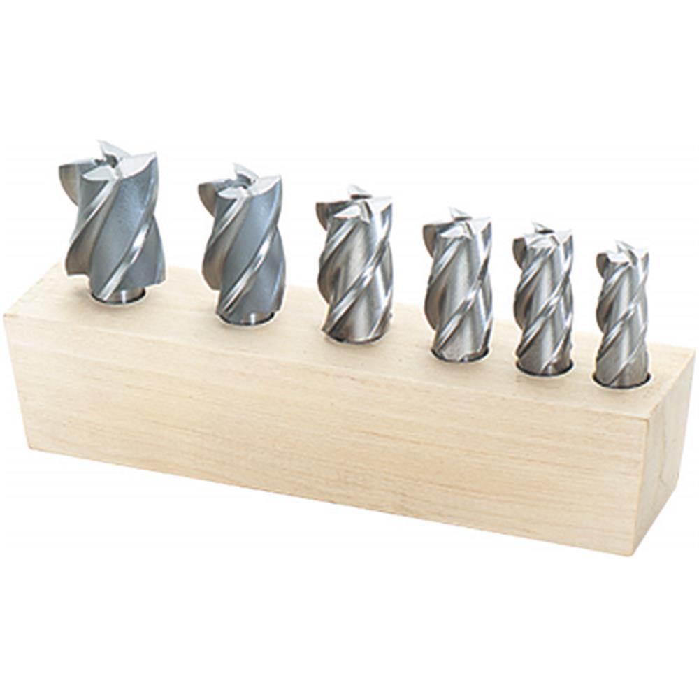 6 pc. End Mill Set - 4 Flute, Small - Grizzly Industrial