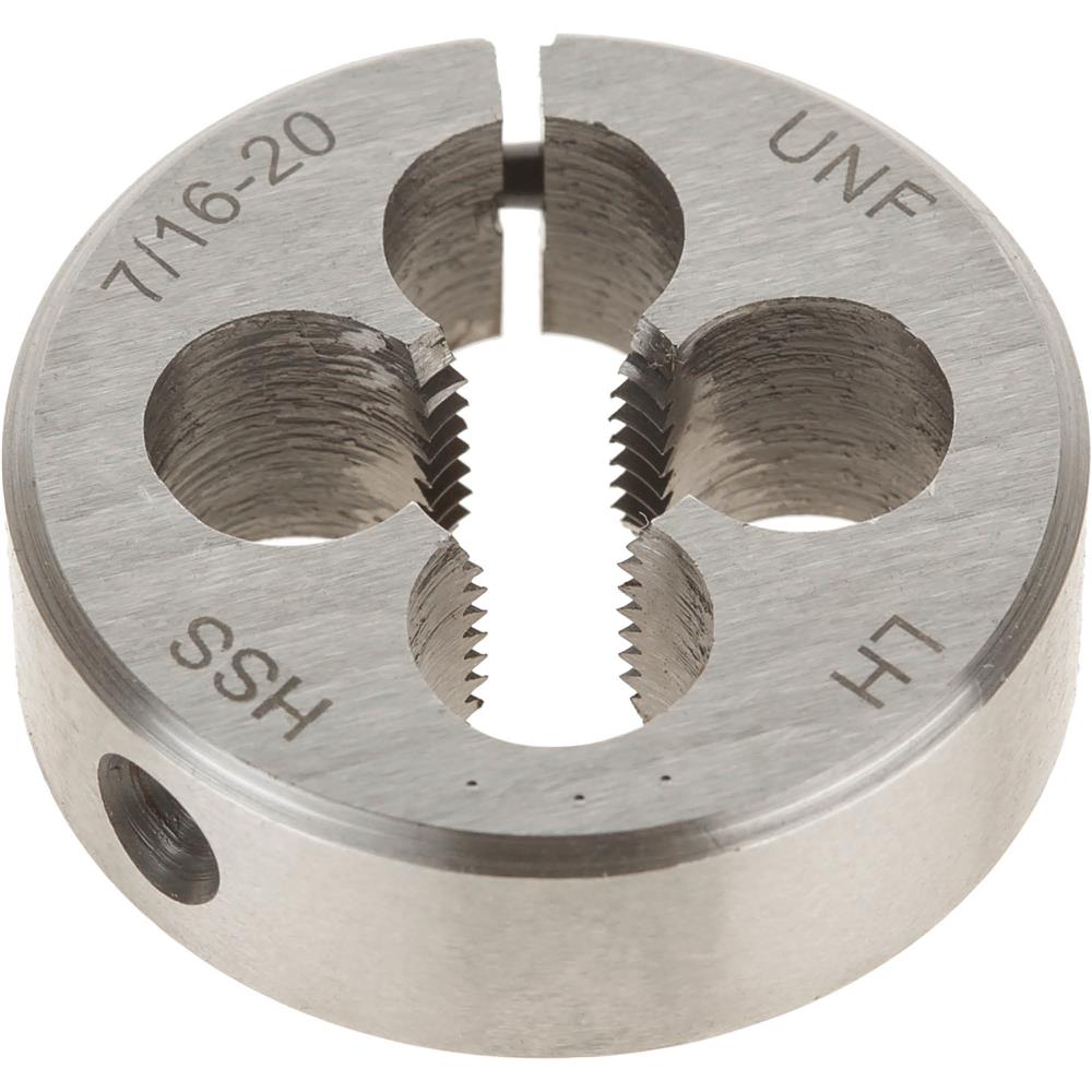 HSS Round Split Die - LH, 7/16"-20 x 1-1/2" - Grizzly Industrial