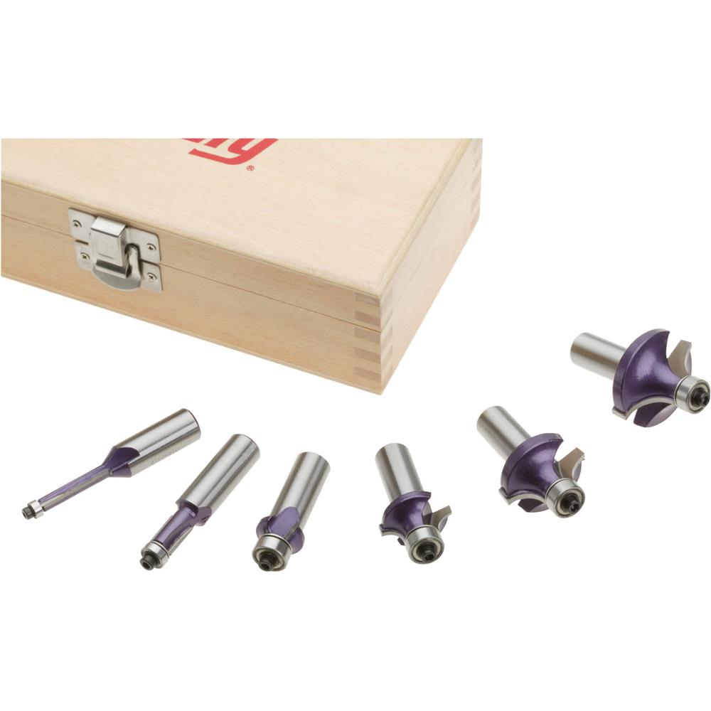 6 Pc. Bit Set, 1/2" Shank - Grizzly Industrial