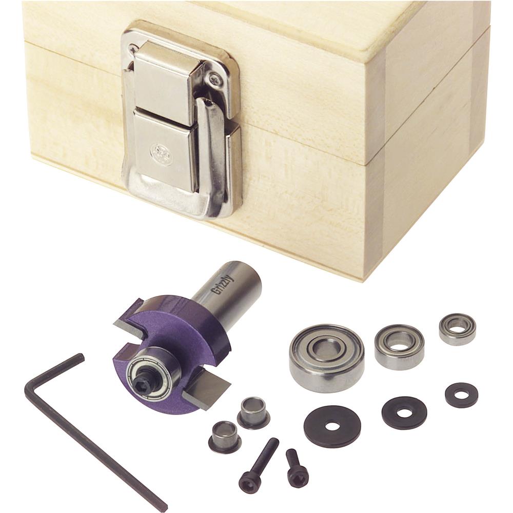 Deluxe Rabbeting Set 4 Bearings, 1/2" Shank - Grizzly Industrial