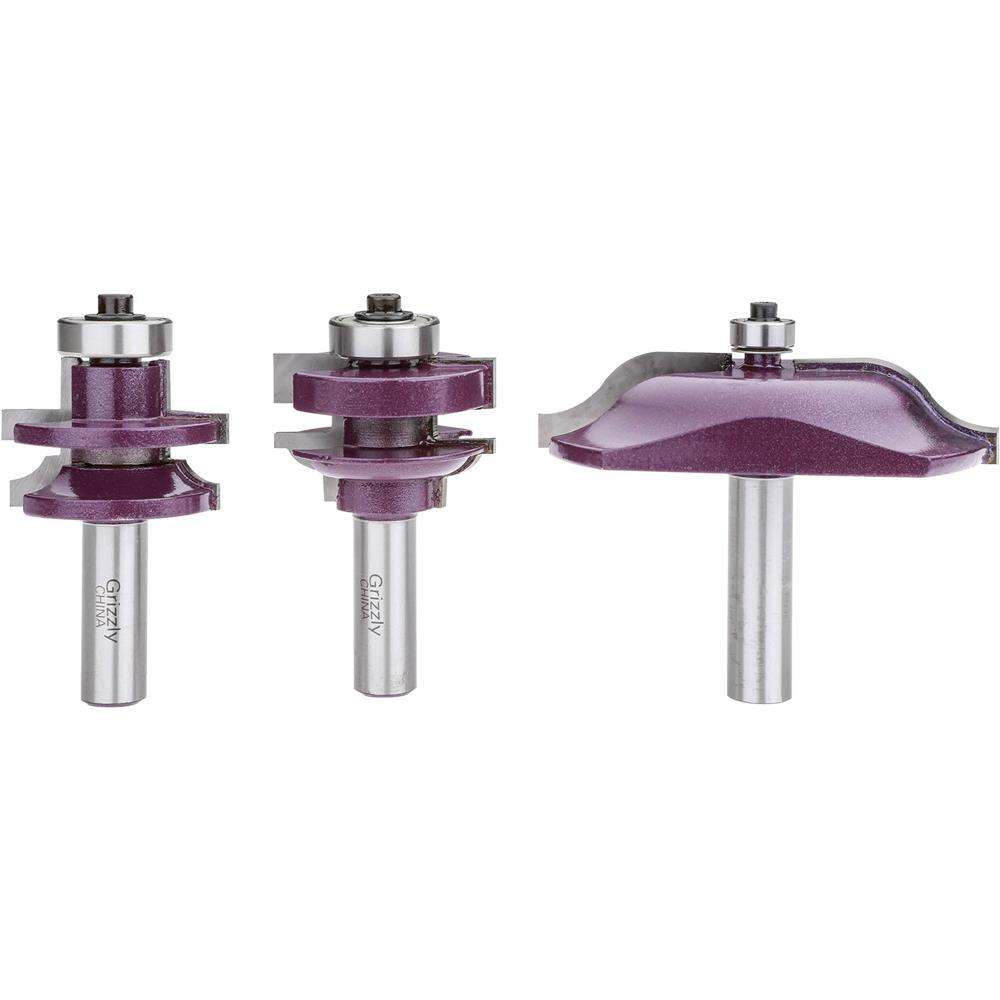 Quarter Bead Panel Bit 3 Pc. Set, 1/2" Shank - Grizzly Industrial, Inc.