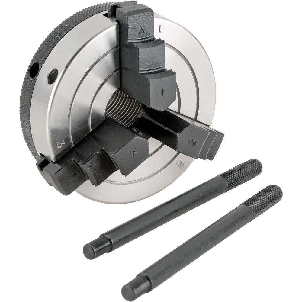 3" 3-Jaw Wood Chuck - 1" x 12 TPI - Grizzly Industrial, Inc.