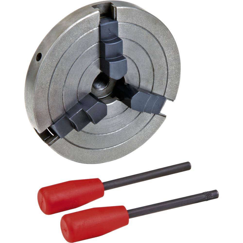6" 3-Jaw Wood Chuck - 3/4" x 16 TPI - Grizzly Industrial