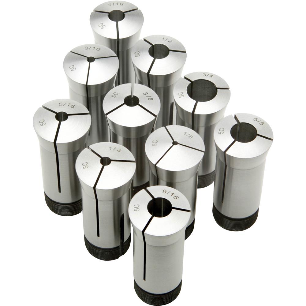 Precision 5-C Collet Set of 10 - Grizzly Industrial