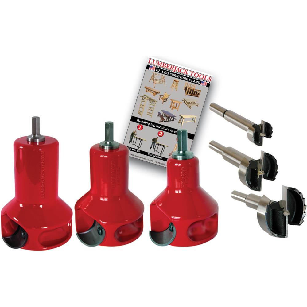 1", 1-1/2" and 2" Home Series Log Tenon Cutter Master Kit, 3 pc ...