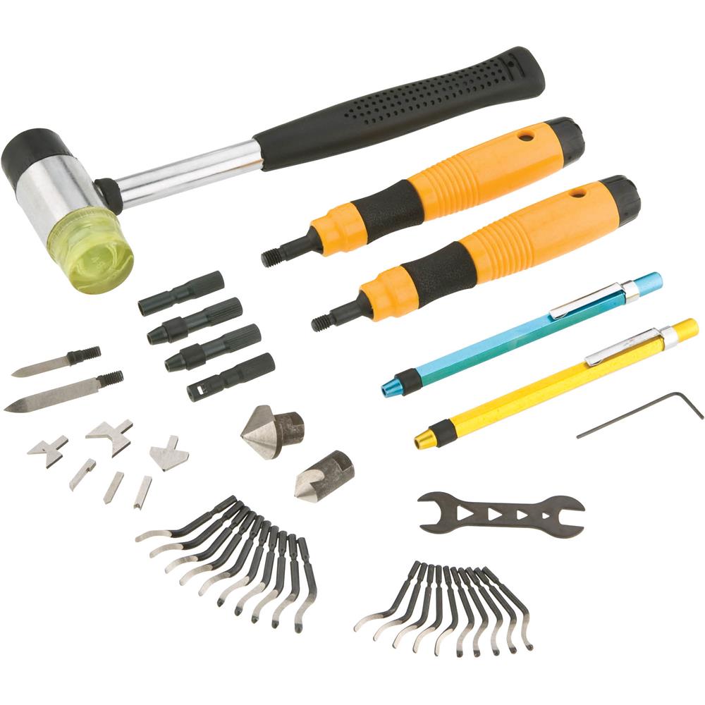 42 Pc. Deburring Set with Assorted Tips - Grizzly Industrial