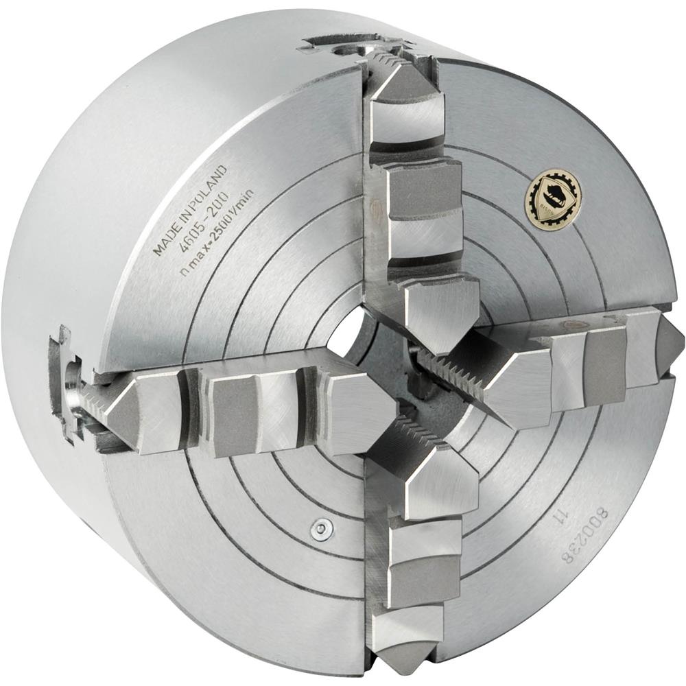 5" 4-Jaw Plain Back Independent Chuck - Grizzly Industrial