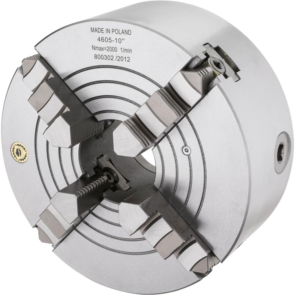 10" 4-Jaw Plain Back Independent Chuck - Grizzly Industrial, Inc.
