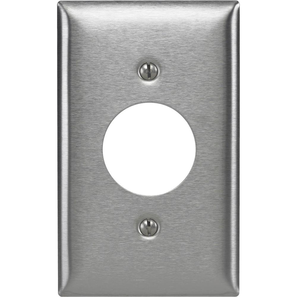 Stainless Steel Single 1.40" Receptacle Plate - Grizzly Industrial
