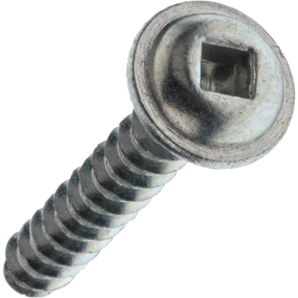 #10 x 1-1/4" #2 Bit Zinc Square Drive Round Washer Head Metal Screw ...