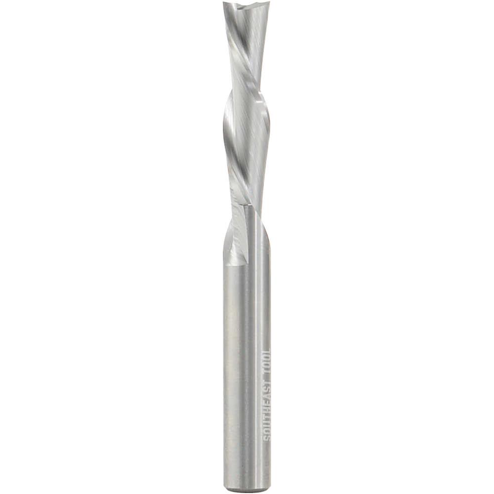 Solid Carbide CNC Spiral Downcut Bit, 1/4" Shank, 1/4" Dia. at Grizzly.com
