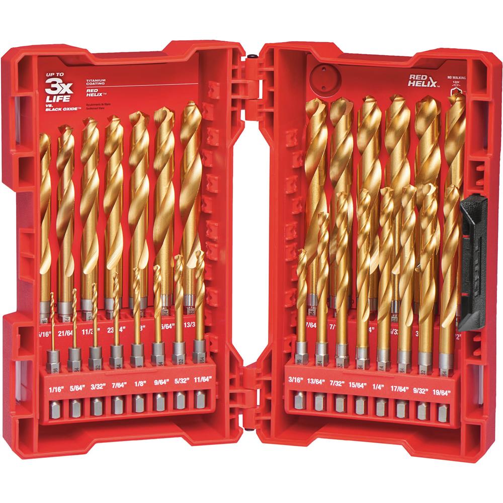SHOCKWAVE Titanium Drill Bit Set - 29pc - Grizzly Industrial, Inc.