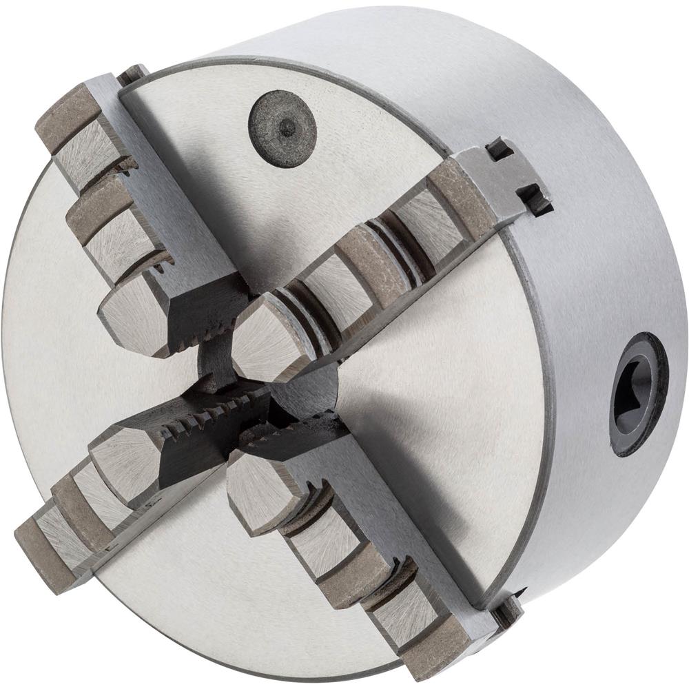 5" 4-Jaw Plain Back Scroll Chuck - Grizzly Industrial