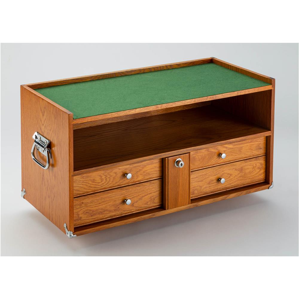 23" Series 2-Drawer Red Oak Mid-Riser with Shelf - Grizzly Industrial