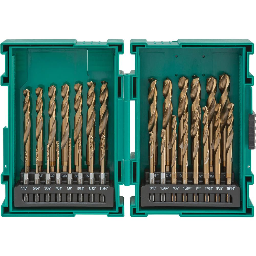 M35 HSS Cobalt Quick-Release Hex Shank Drill Bit Set, 29 Pc. - Grizzly ...