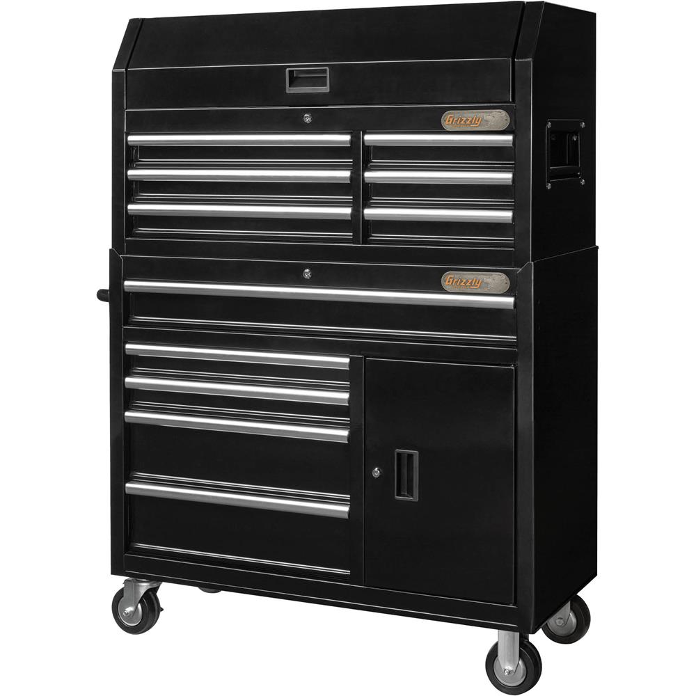 42" 11-Drawer & 1-Door Tool Chest and Cabinet Combo Set - Grizzly ...