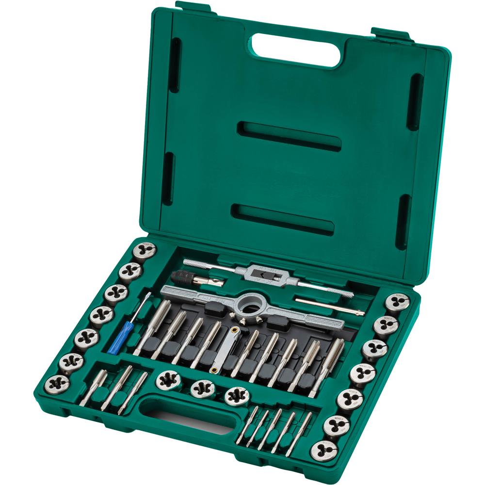 39-Pc. Metric M2 HSS Tap & Die Set - Grizzly Industrial