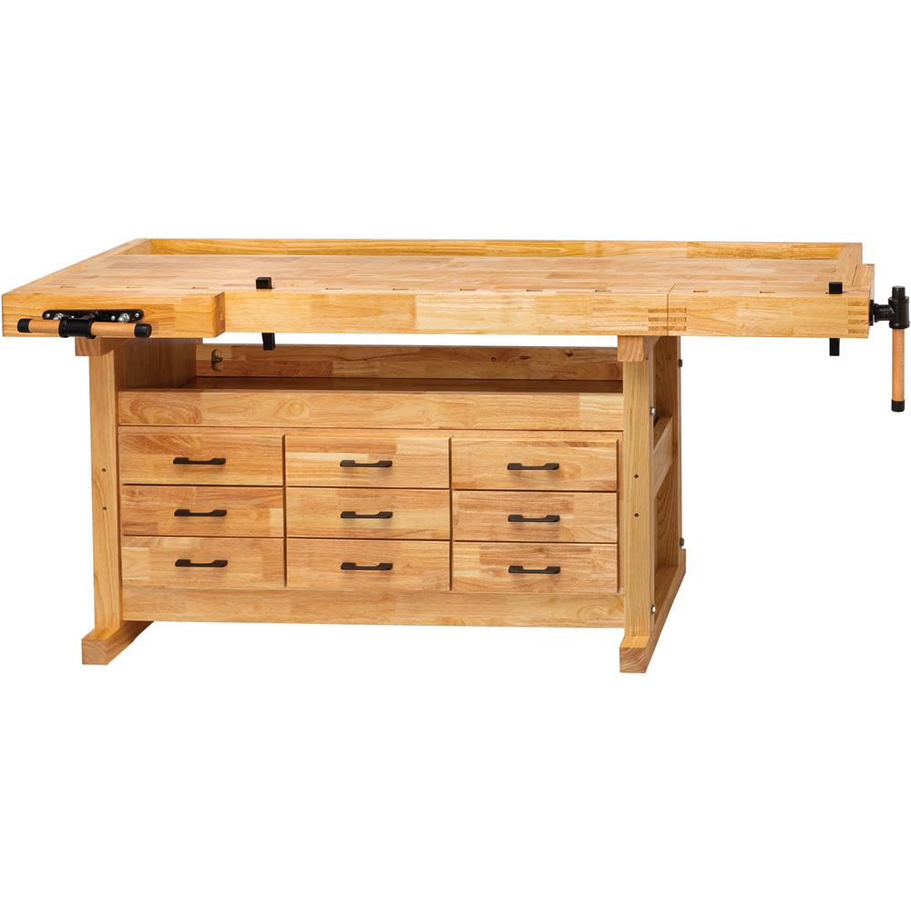 80" 9-Drawer Euro-Style Butcher Block Workbench - Grizzly Industrial, Inc.